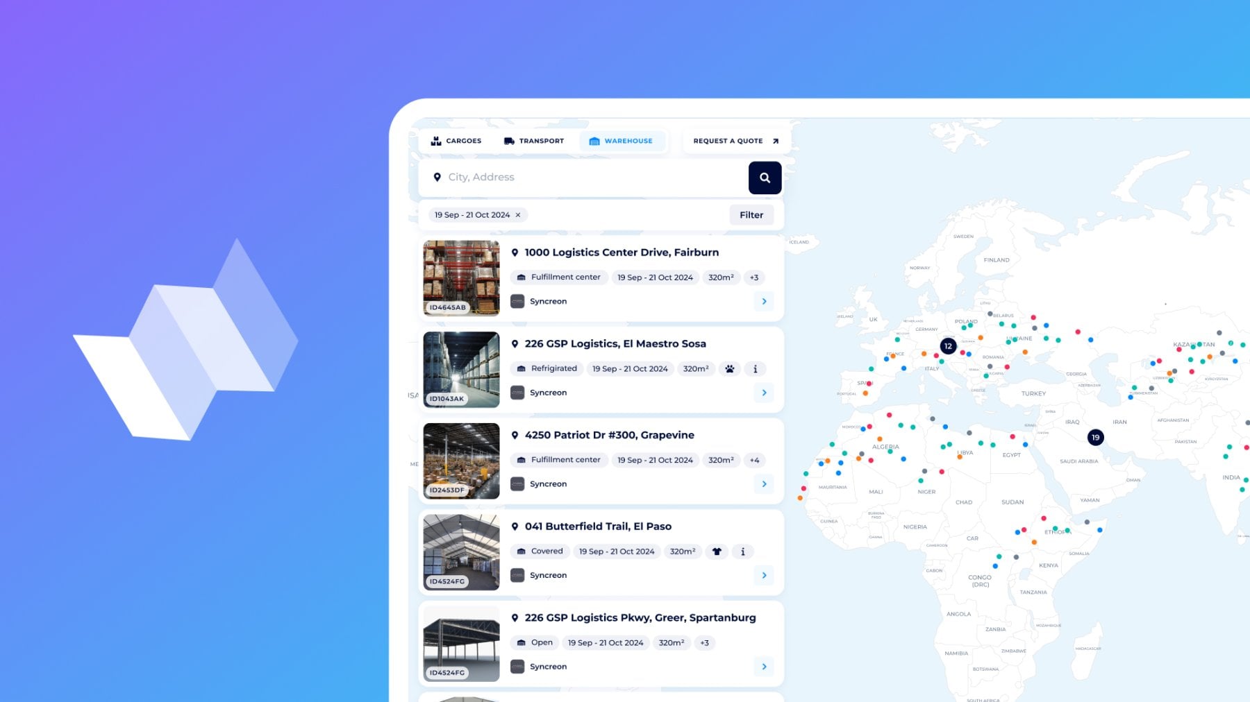 How to Use the Logistics Map? Warehouses: Global Storage Marketplace ...